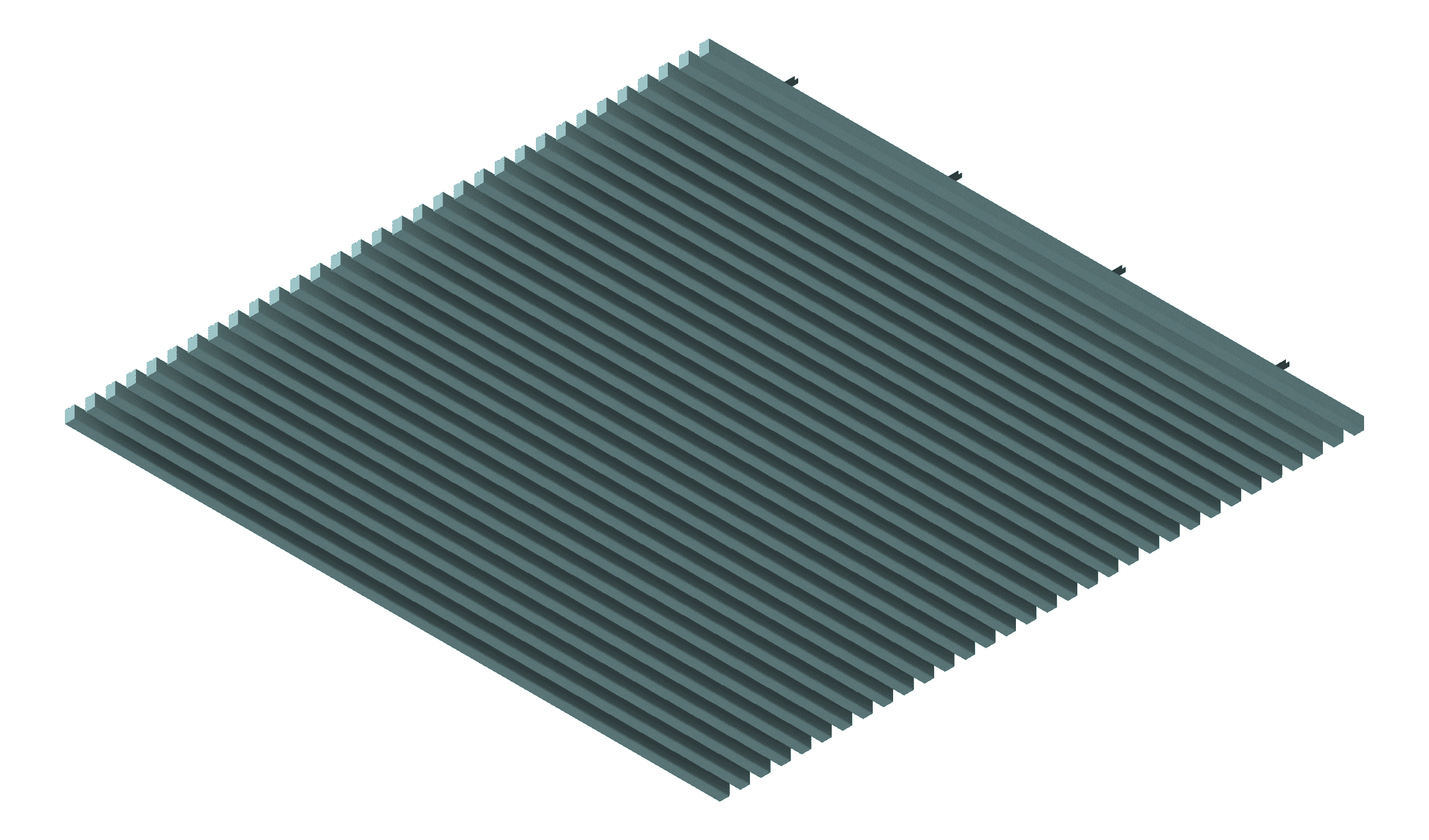 CeilingBaffles Acoustic AutexUS Frontier Raft Beam - BIMcontent.com