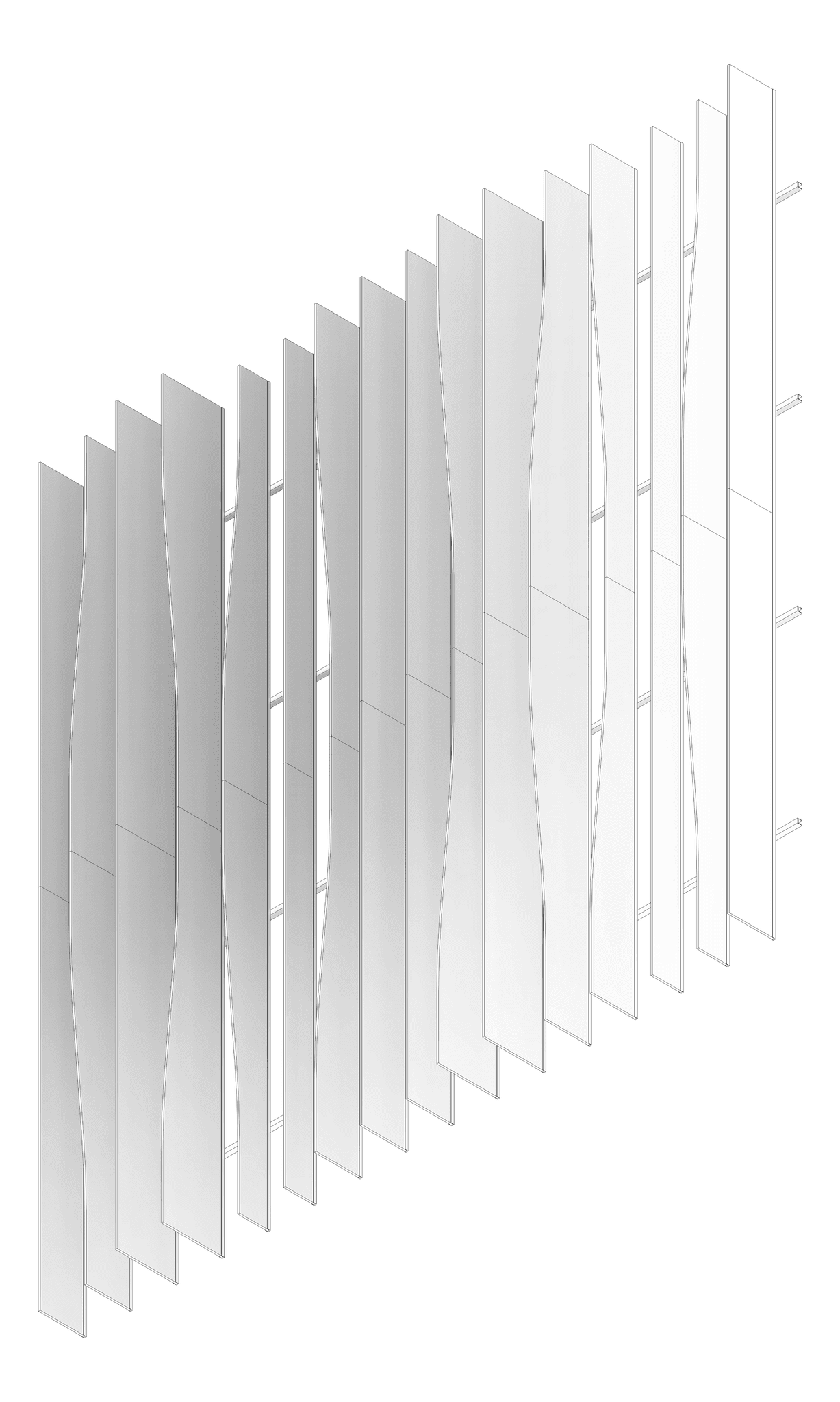 WallBaffles Acoustic AutexUS Frontier Fin Dune - BIMcontent.com
