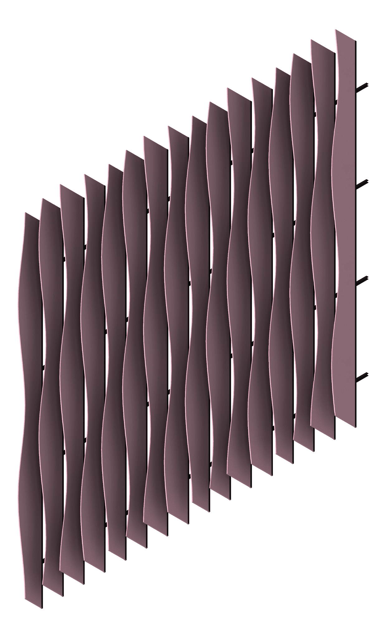 WallBaffles Acoustic AutexUS Frontier Fin Talus - BIMcontent.com