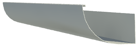 Detail Gutter Fielders QuarterRound Elevation - BIMcontent.com