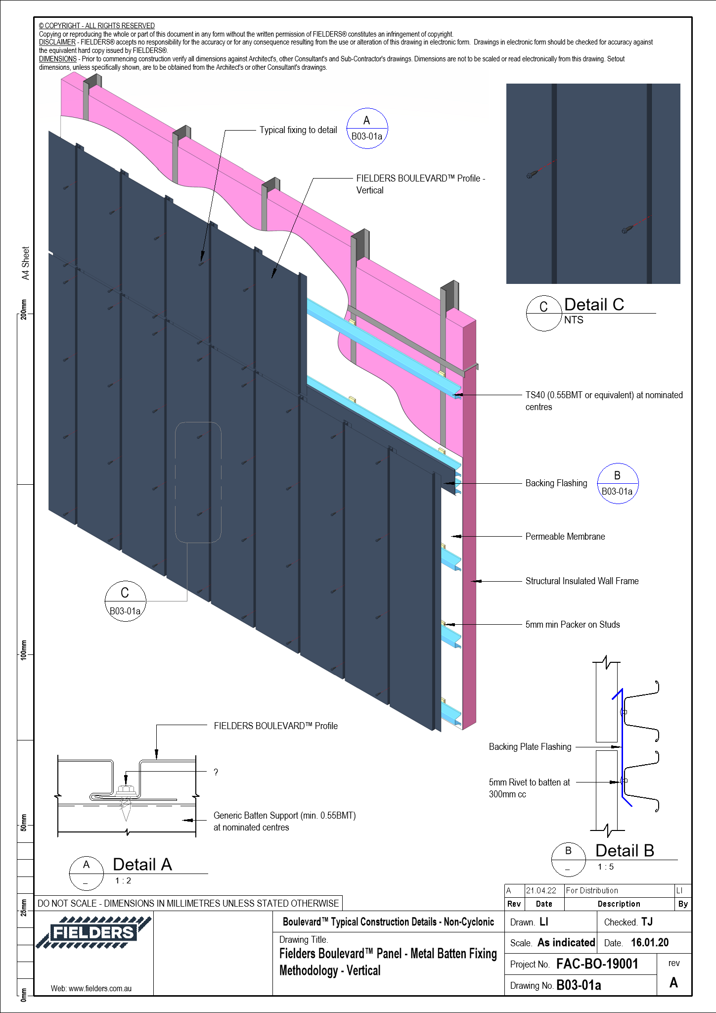 B03-01a - Fielders Boulevard™ Panel - Metal Batten Fixing Methodology ...