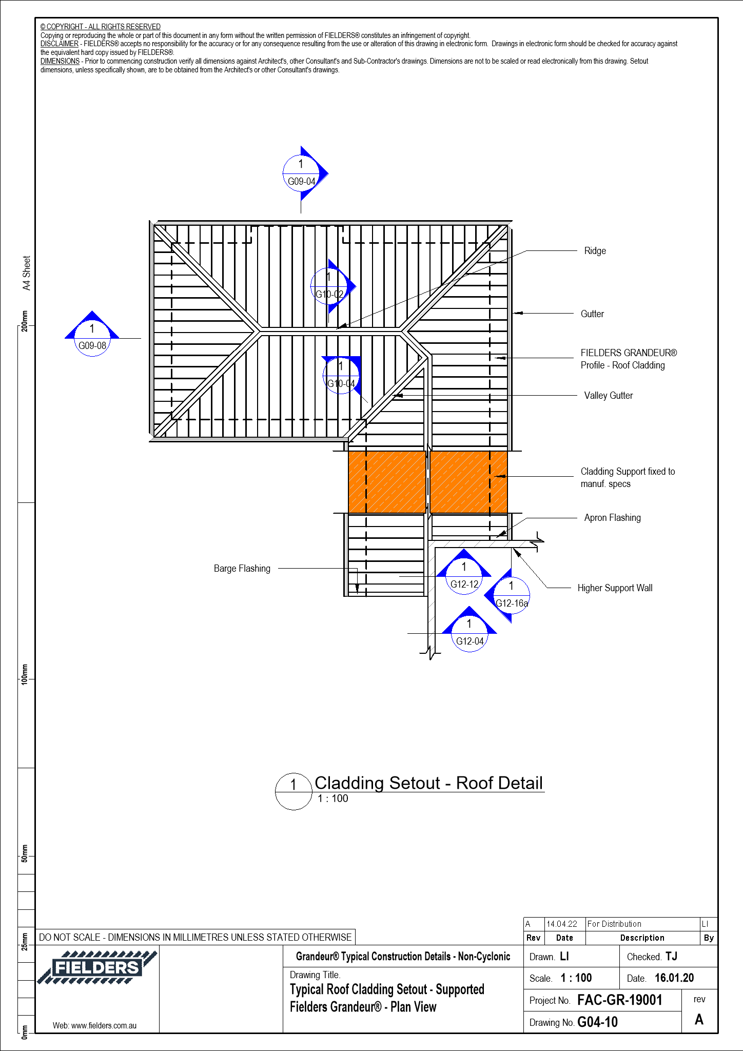 G04-10 - Typical Roof Cladding Setout - Supported Fielders Grandeur ...
