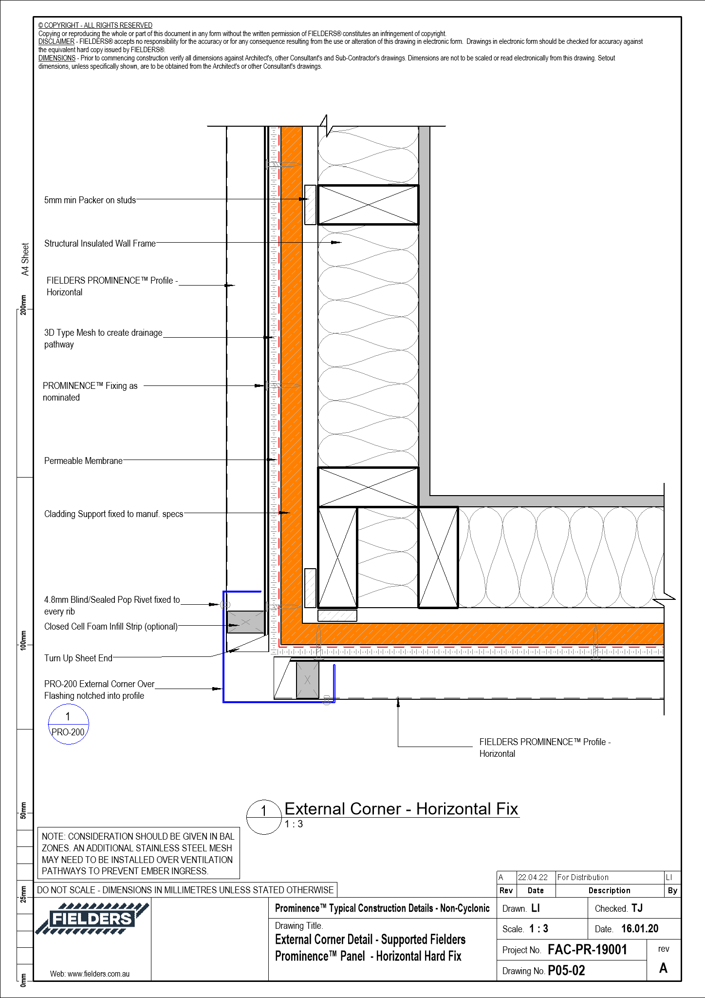 P05-02 - External Corner Detail - Supported Fielders Prominence™ Panel ...