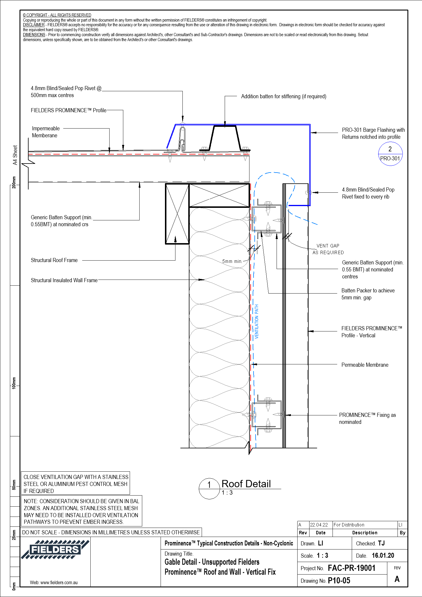 P10-05 - Gable Detail - Unsupported Fielders Prominence™ Roof and Wall ...