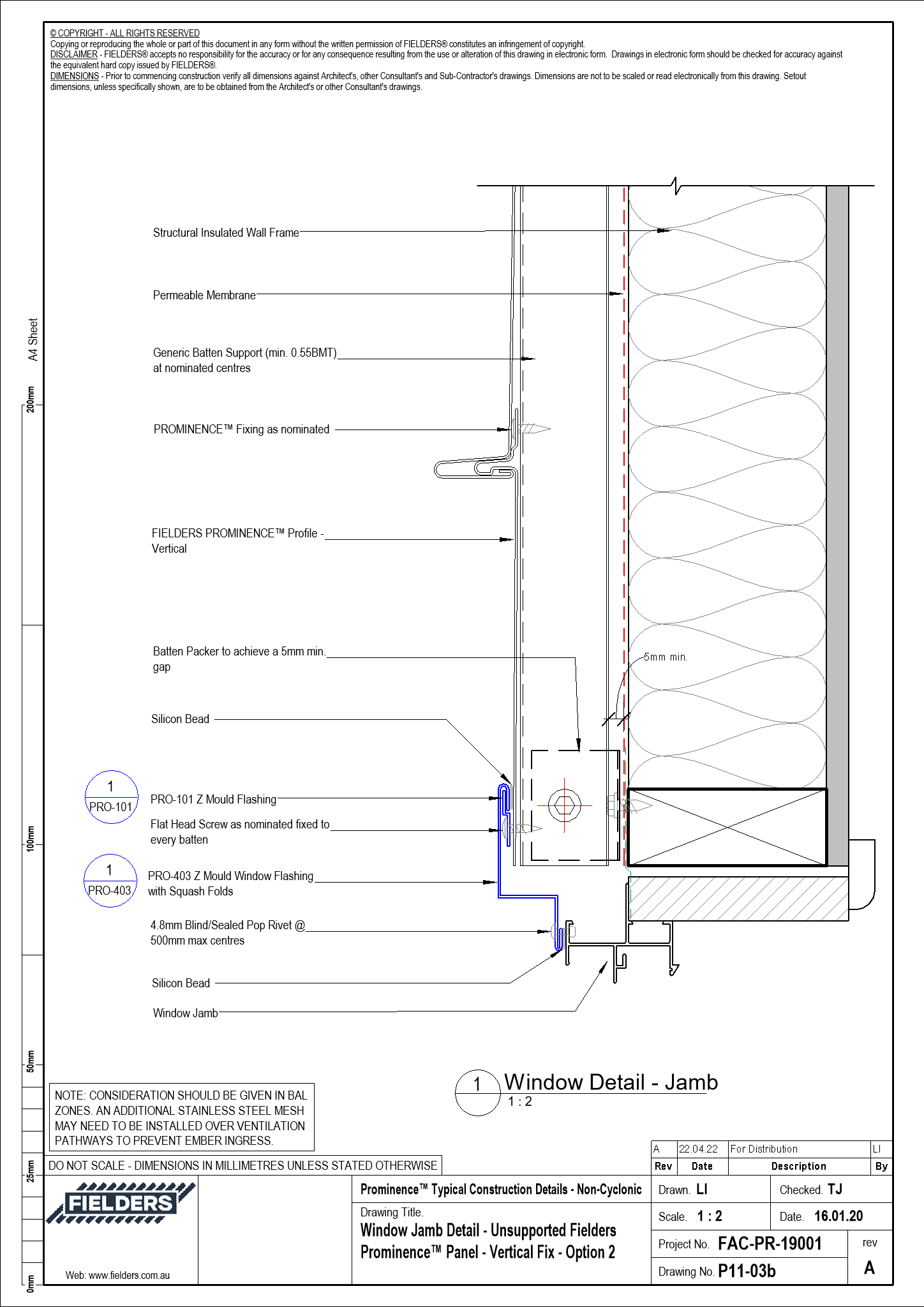 P09-08 - Top of Wall Eave Detail - Overhang - Supported Fielders ...