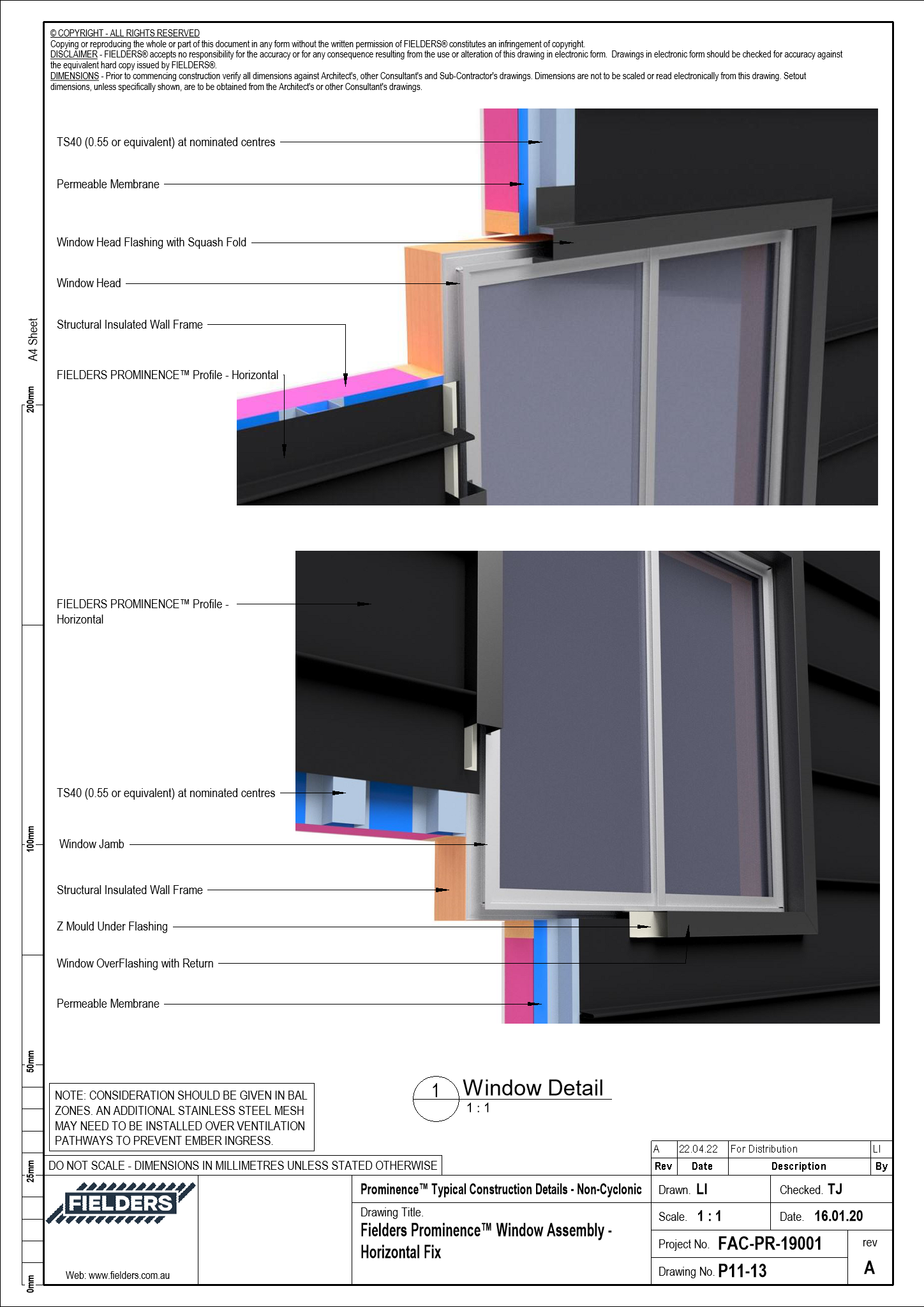 P11-13 - Fielders Prominence™ Window Assembly - Horizontal Fix ...