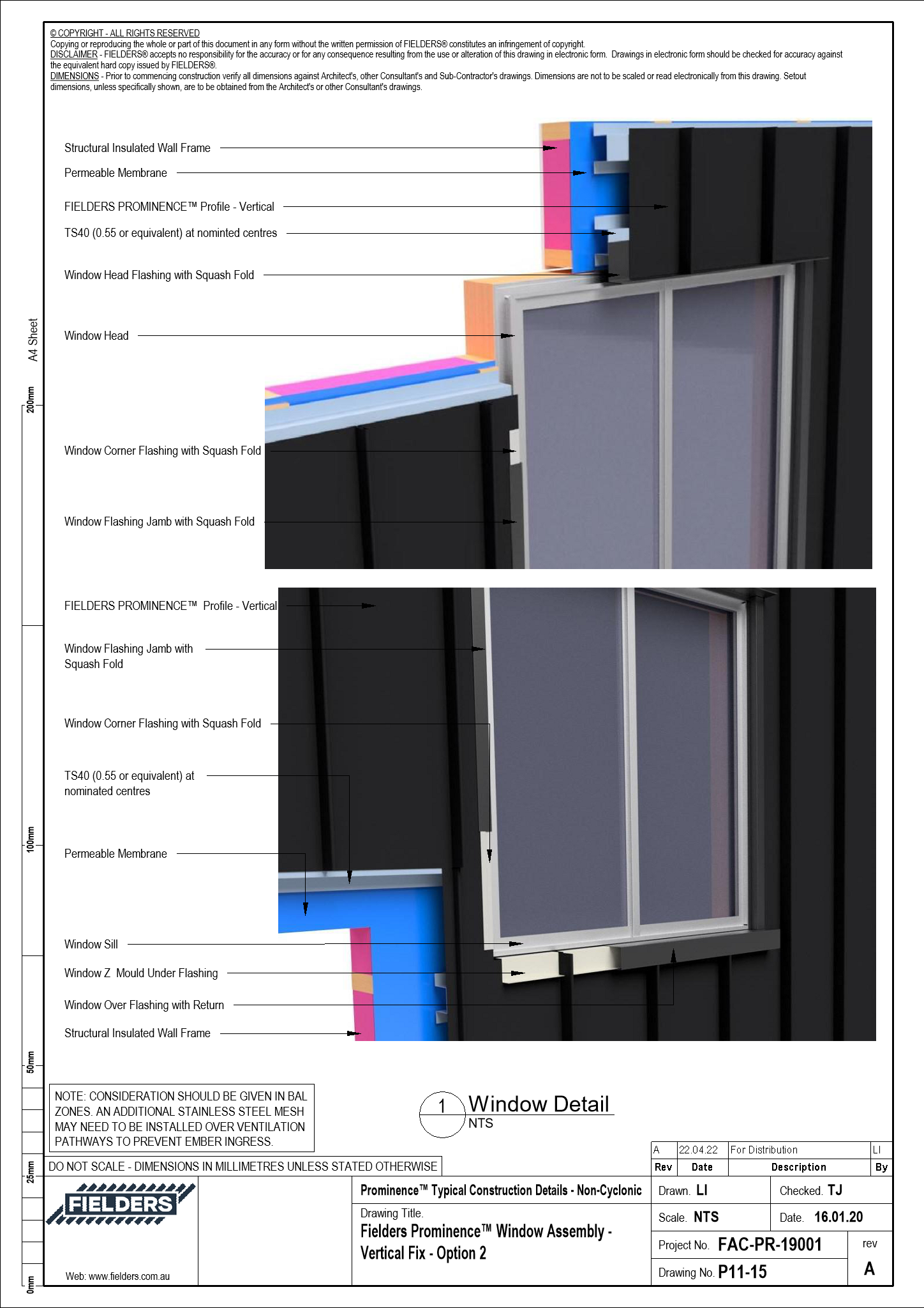 P11-15 - Fielders Prominence™ Window Assembly - Vertical Fix - Option 2 ...