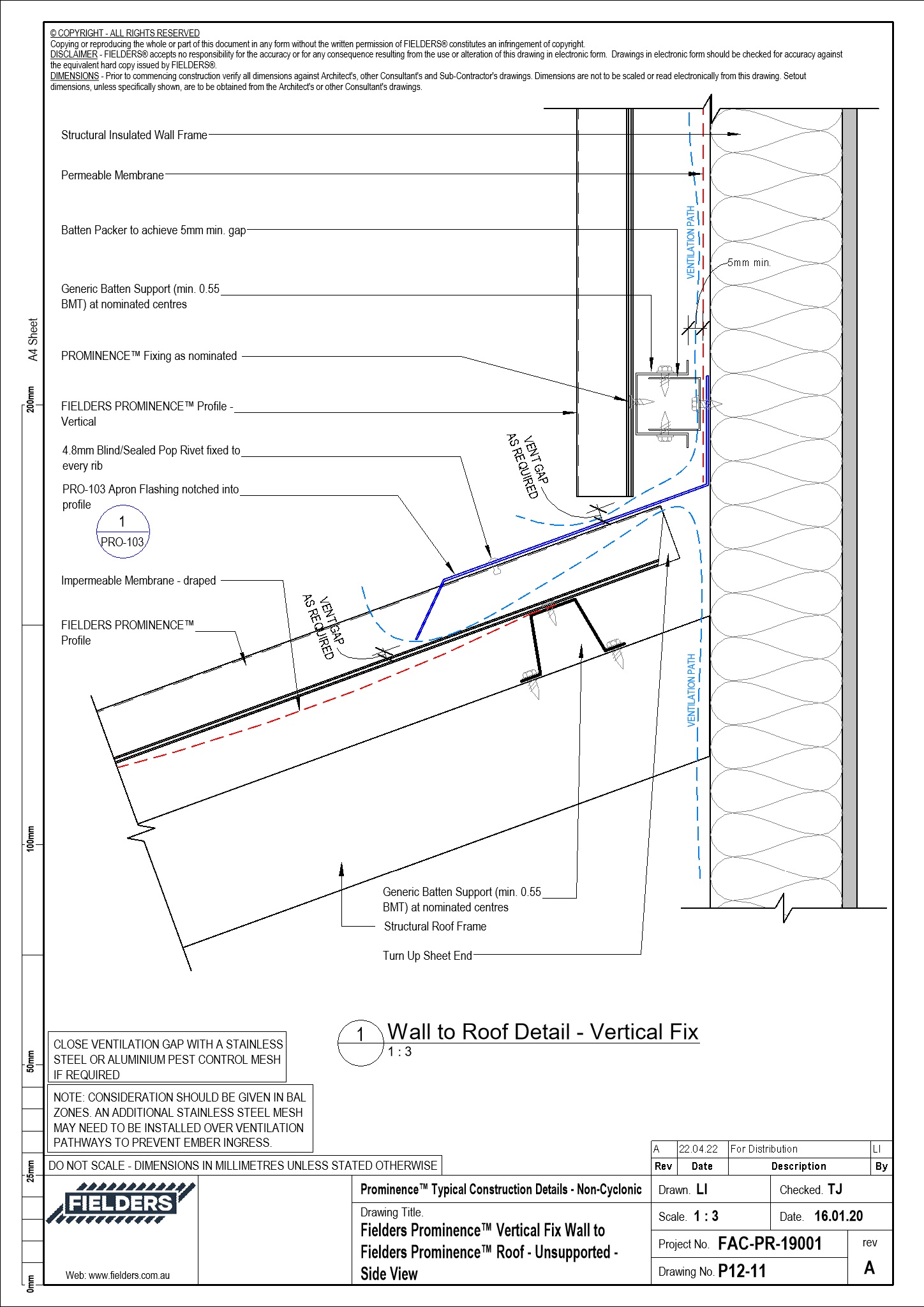 P12-11 - Fielders Prominence™ Vertical Fix Wall to Fielders Prominence ...