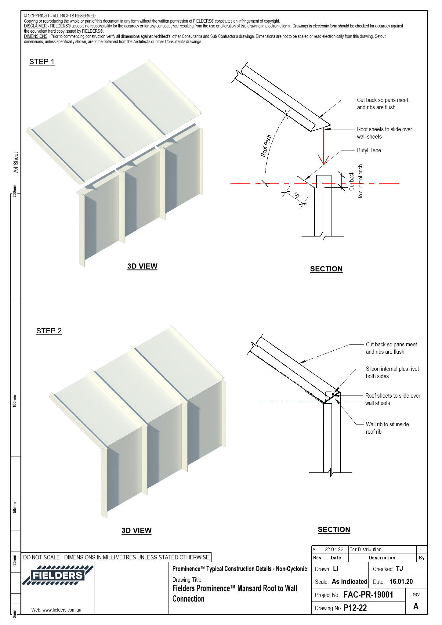 P12-22 - Fielders Prominence™ Mansard Roof to Wall Connection ...