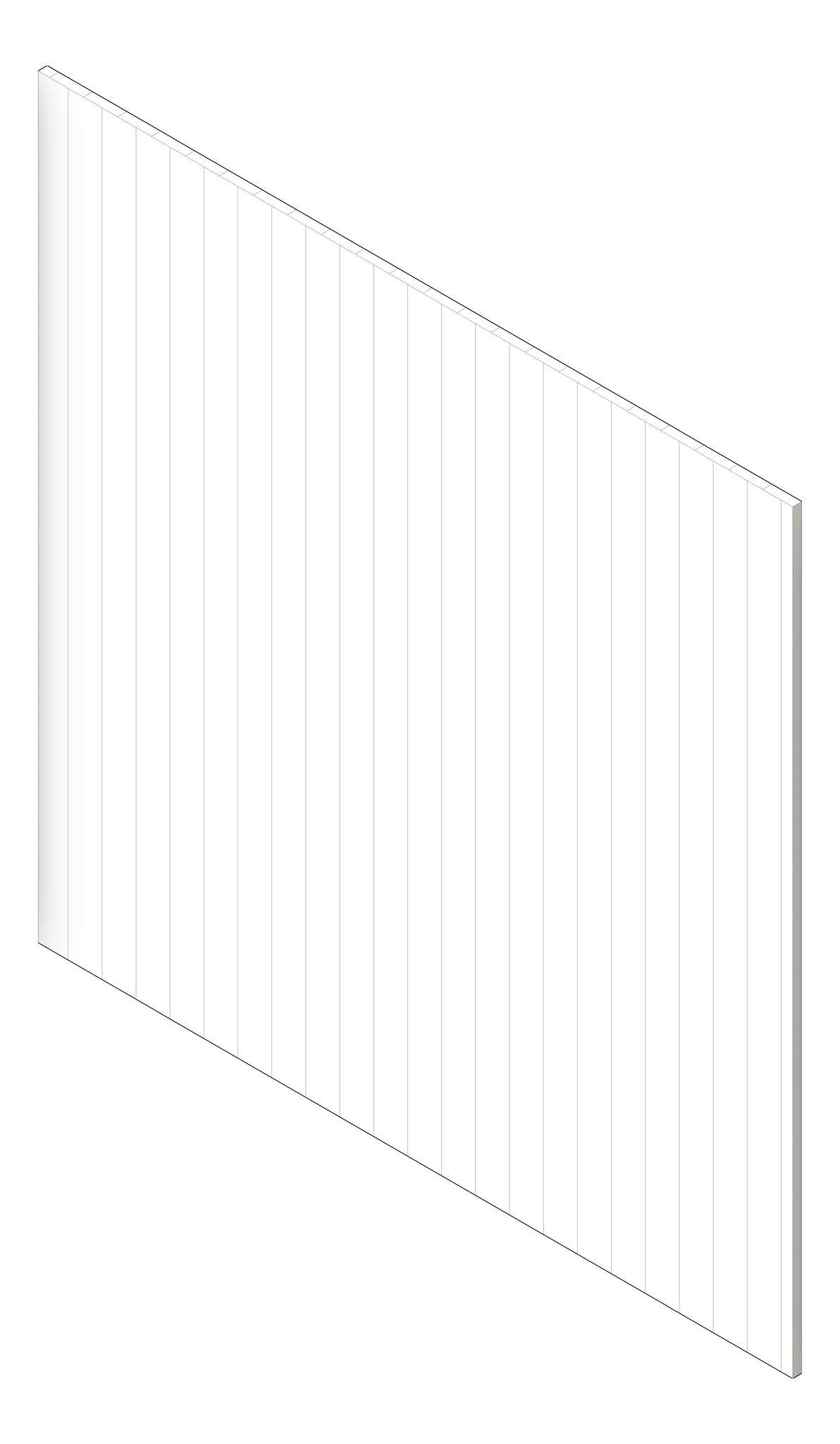 Panel Decorative Laminex Surround Scallop45 NaturalWhite - BIMcontent.com
