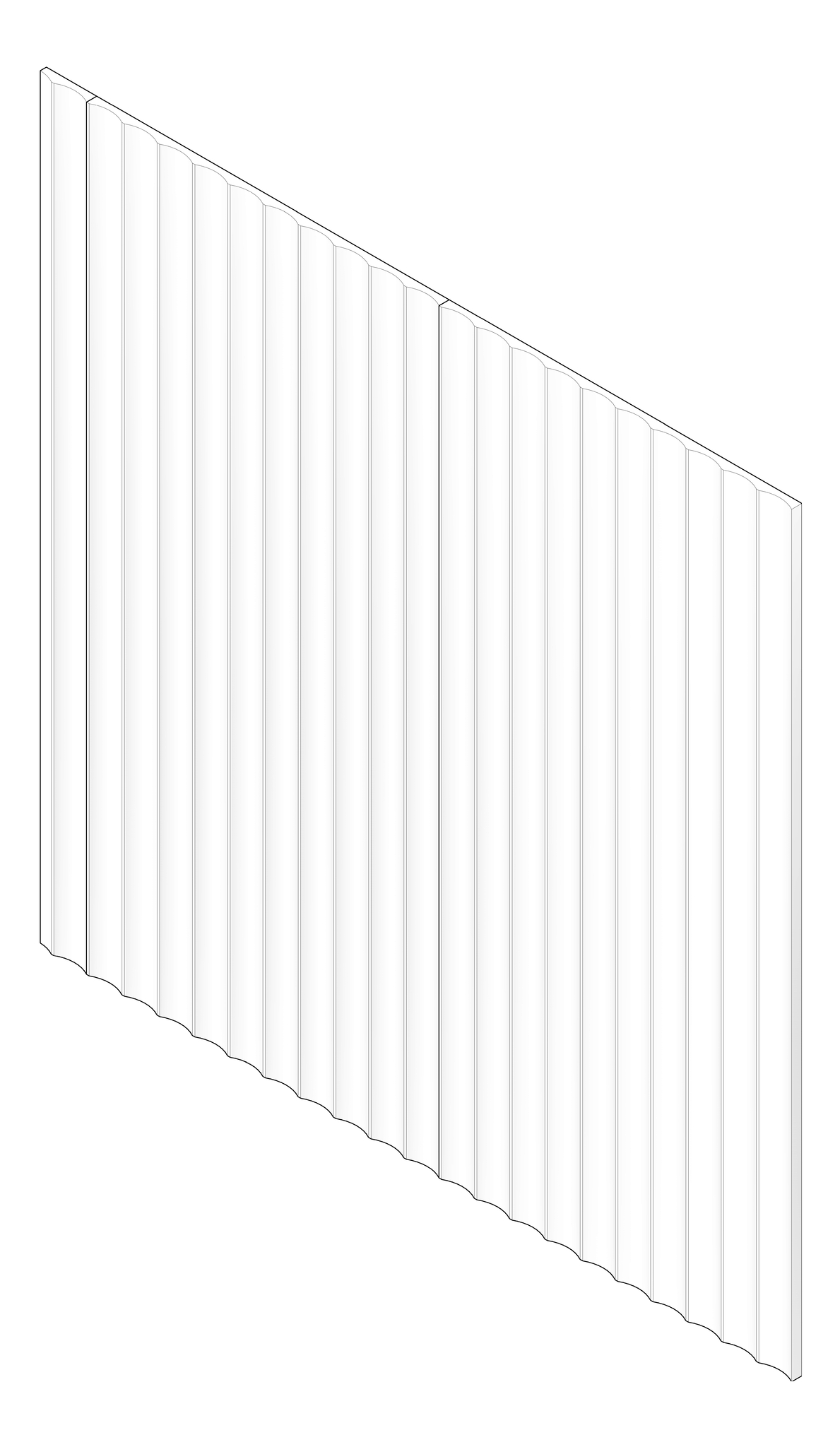 Panel Decorative Laminex Surround Scallop45 - BIMcontent.com