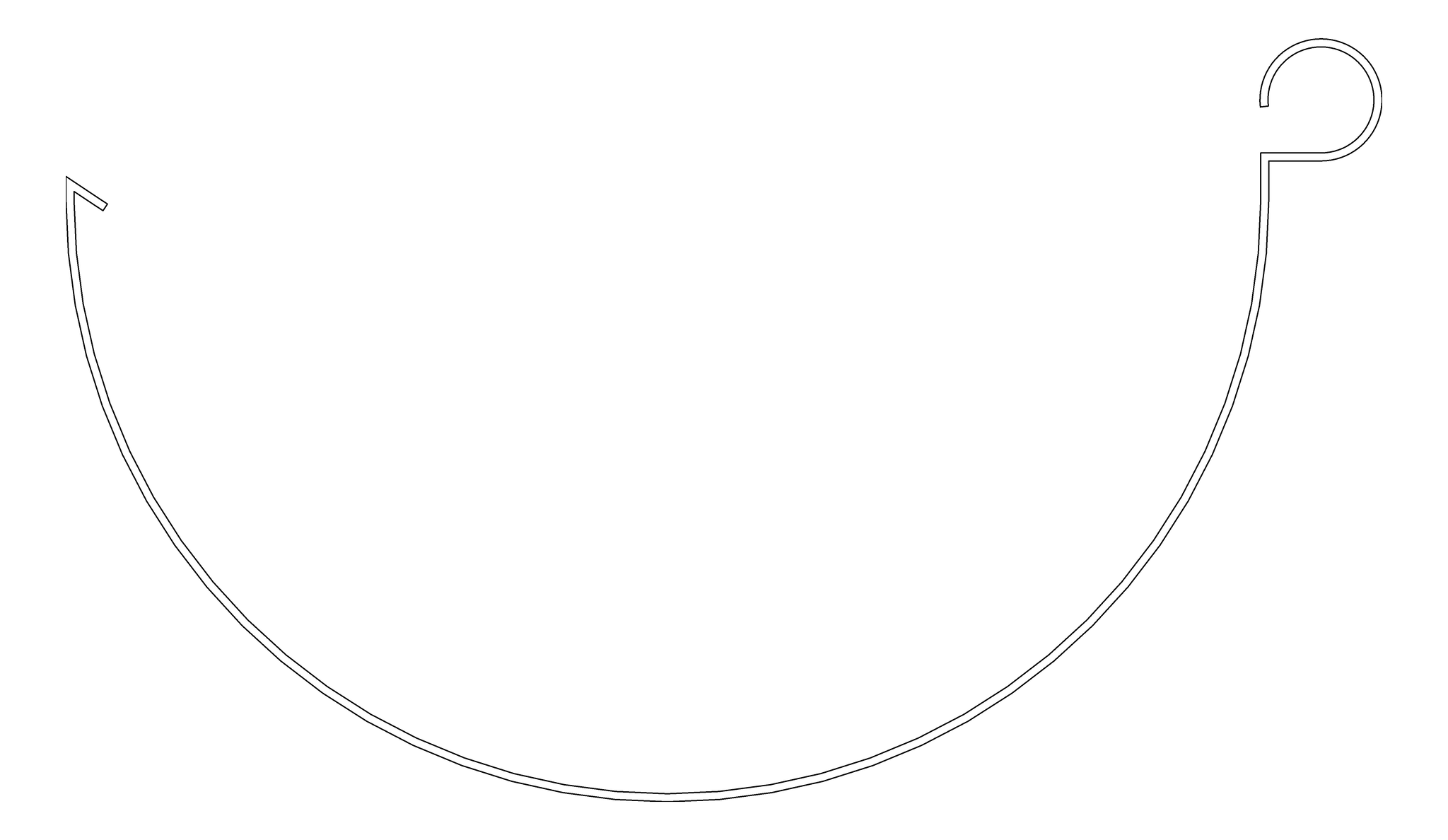 Profile Gutter Lysaght HalfRound - BIMcontent.com