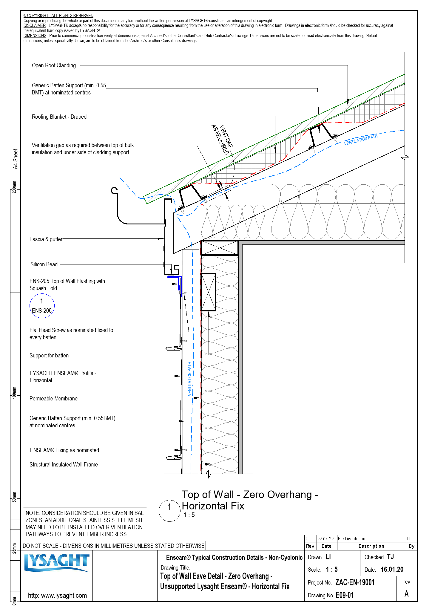 Detail Lysaght Permalite Alsulate125 - BIMcontent.com