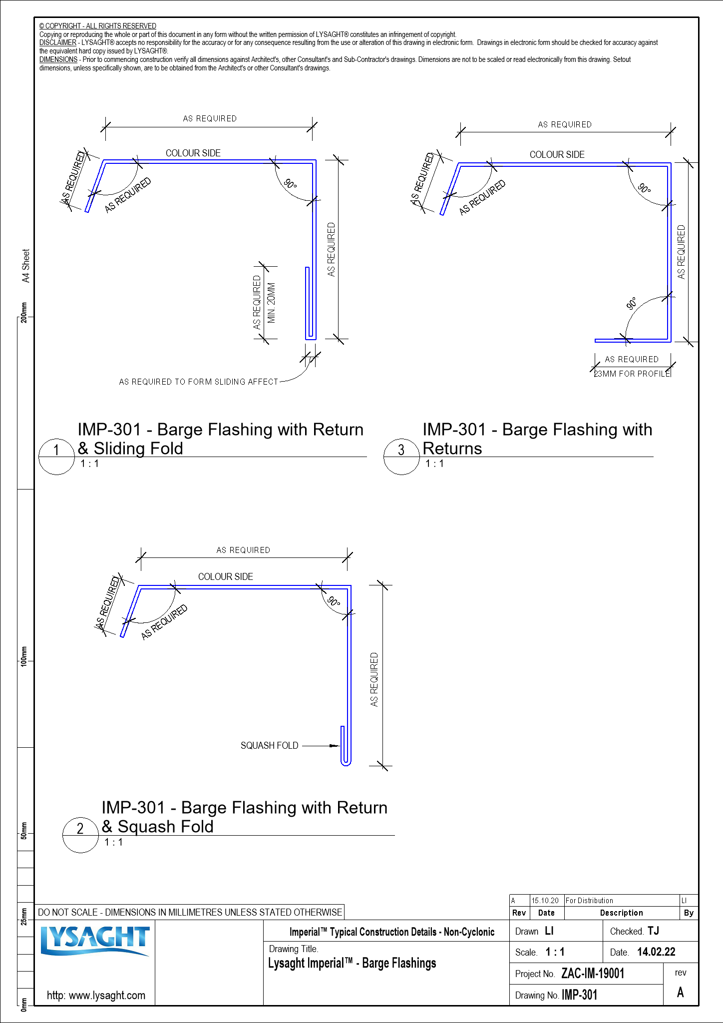 IMP-301 - Lysaght Imperial™ - Barge Flashings - BIMcontent.com
