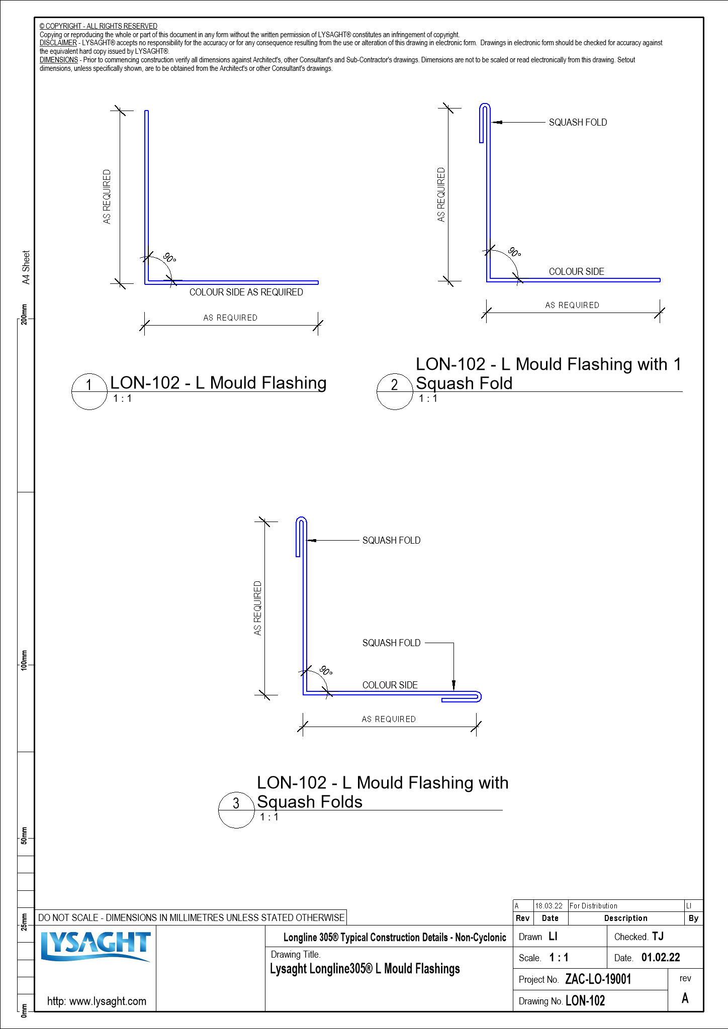 ENS-502 - Lysaght Enseam® - Perforation Detail - BIMcontent.com